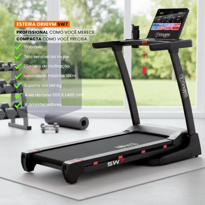 Esteira Ergométrica Residencial SW7 - OriGym Fitness Equipamentos