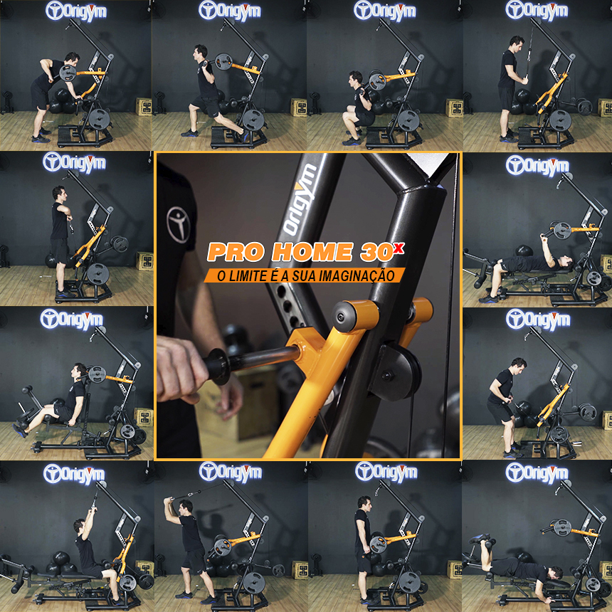 OriGym® Fitness Equipamentos - Multi Estação Pro Home 30X Full